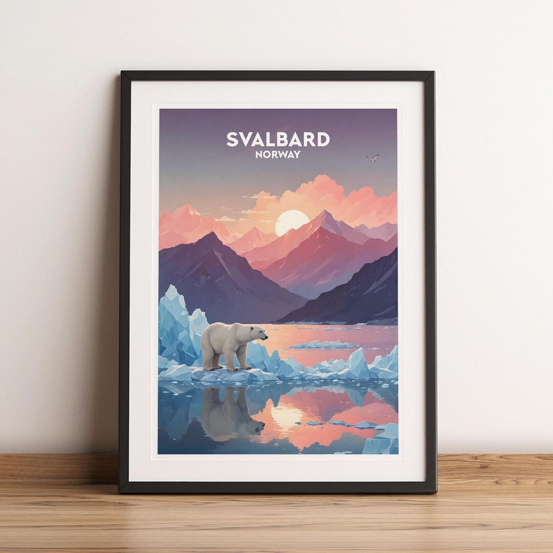 Svalbard Print, Svalbard Poster, Polar Bear Print, Polar Bear Poster ...