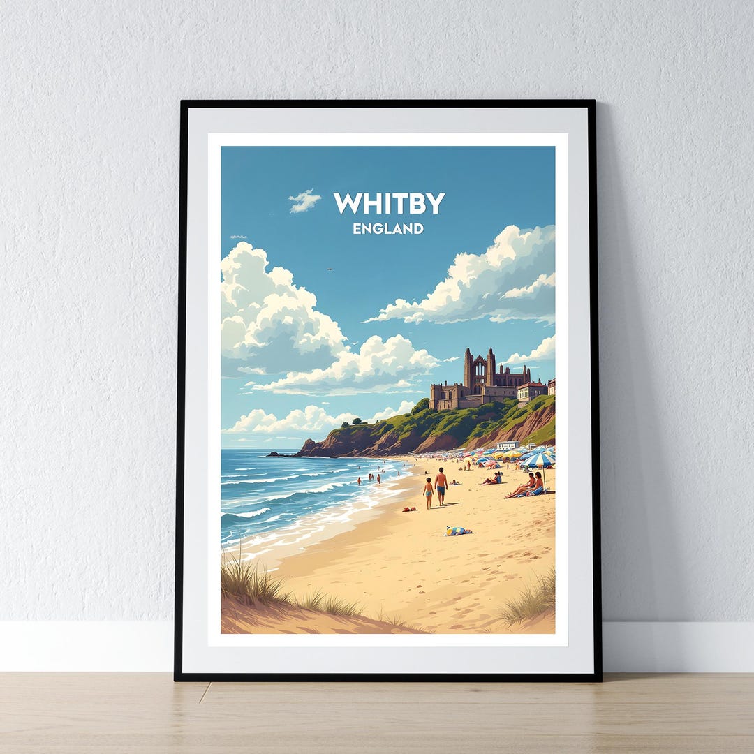 Whitby Poster Whitby Print Whitby Wall Art Gift Travel Poster Print ...