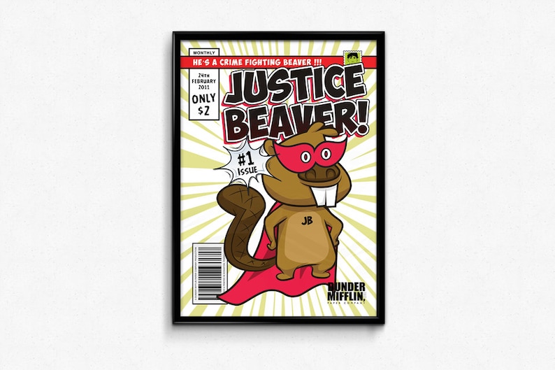 The Office Poster Justice Beaver Print Dwight Schrute - Etsy