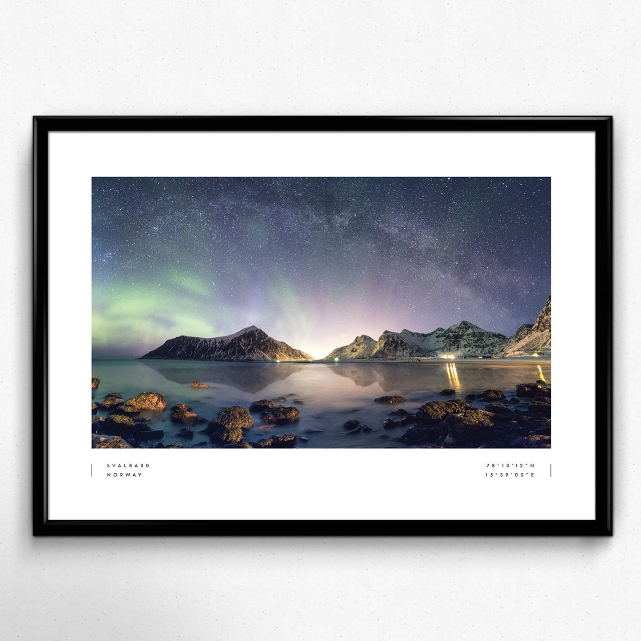 Svalbard Print Northern Lights Poster Aurora Borealis Print - Etsy