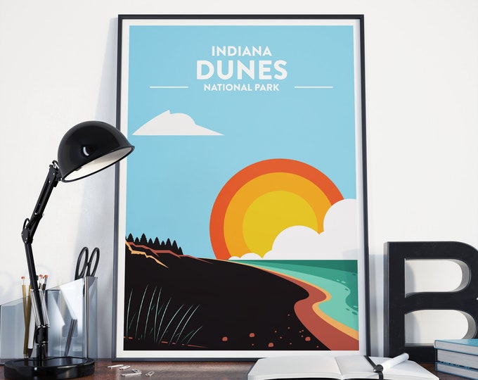 Indiana Dunes National Park Poster National Park Poster National Park ...