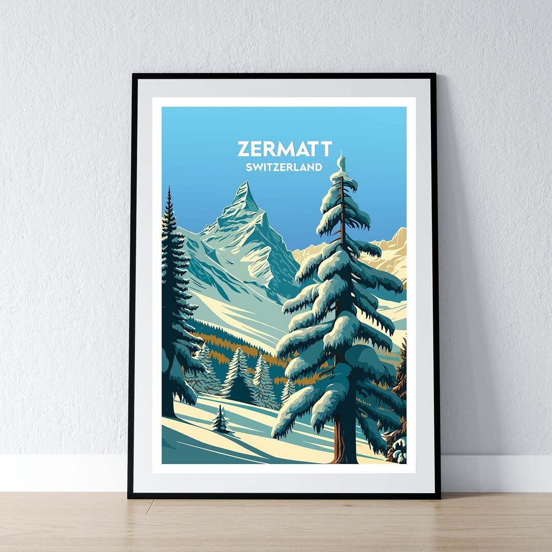 Zermatt Print, Matterhorn Swiss Alps, Zermatt Coordinates, Zermatt Wall ...