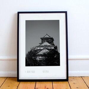 Osaka Print, Osaka Poster, Osaka Castle Print, Osaka Coordinates, Osaka ...