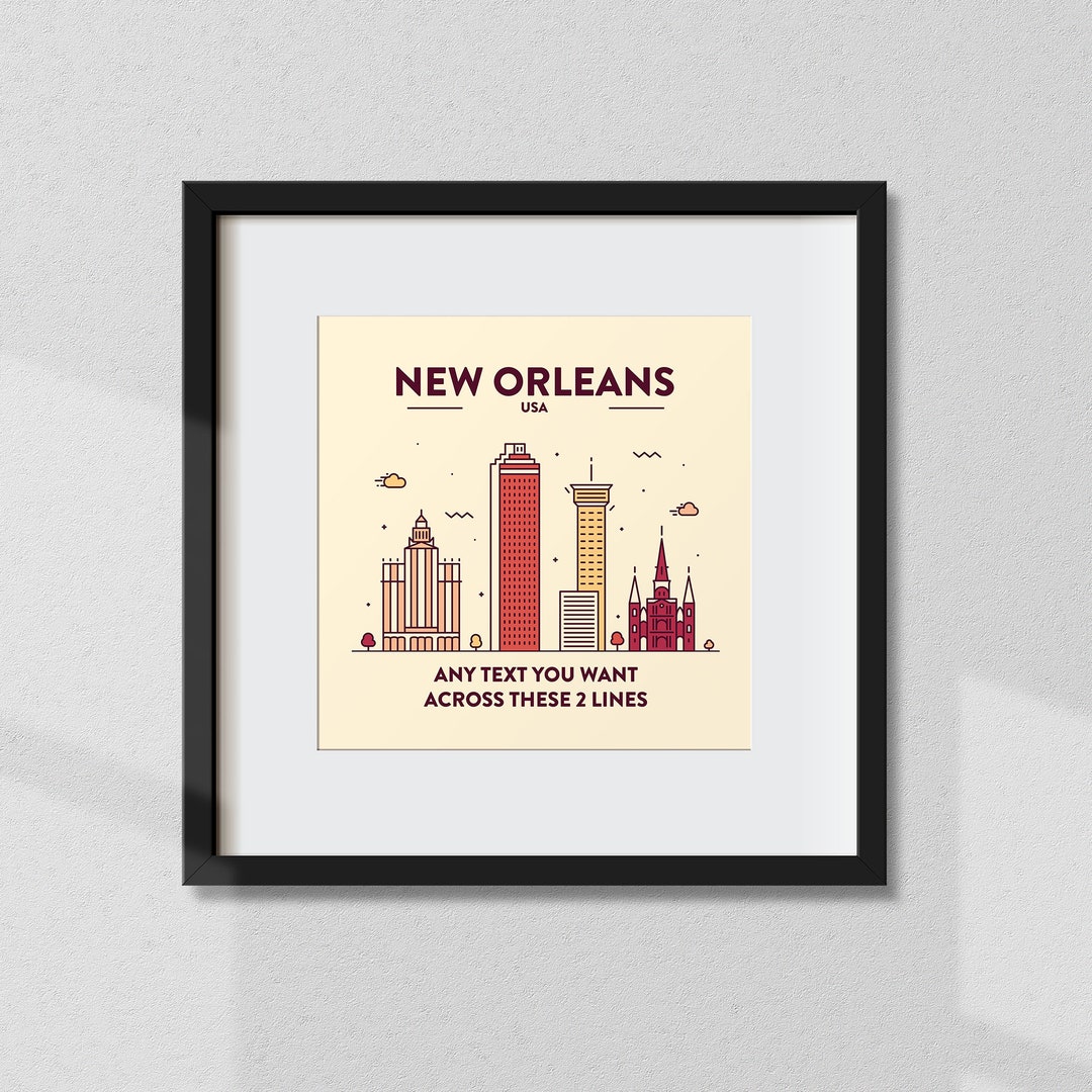 Personalised New Orleans Print, Customised New Orleans Poster, New ...