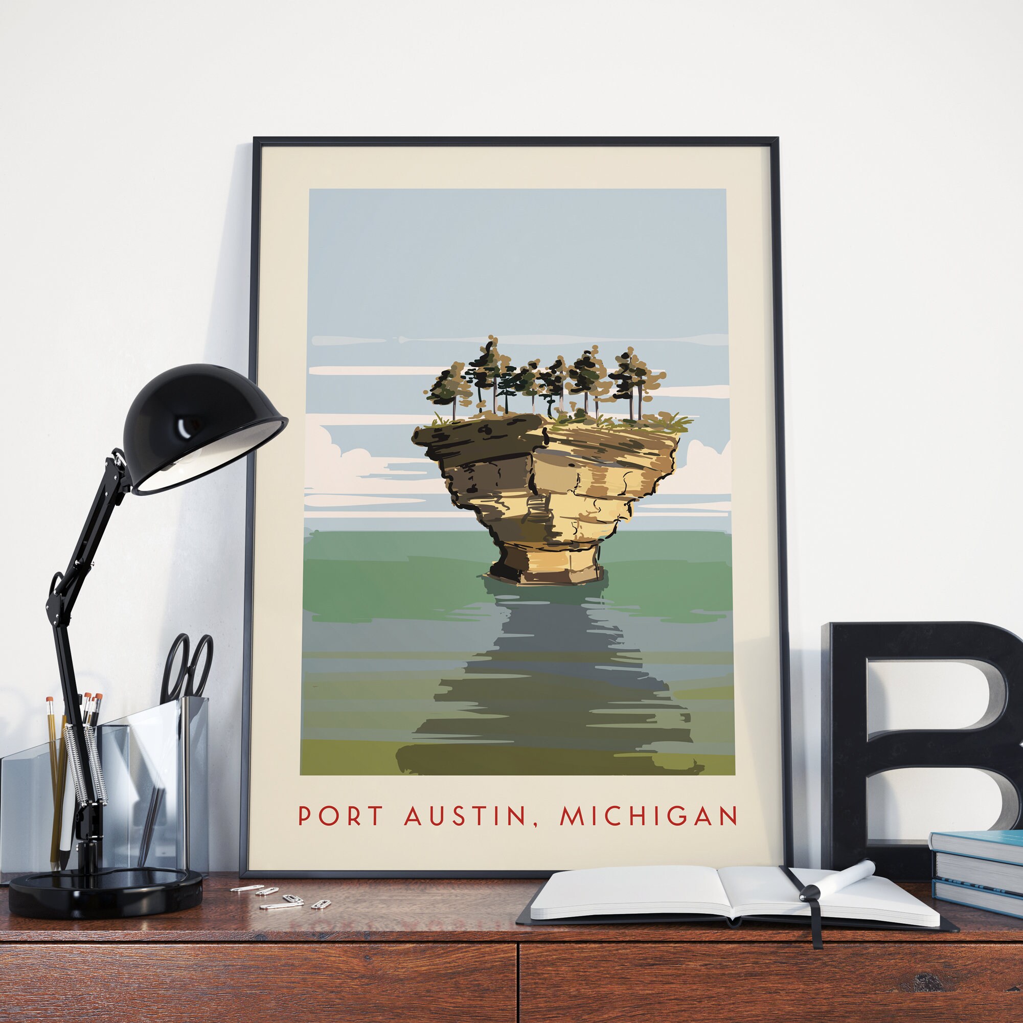 Port Austin Print Port Austin Poster Port Austin Vintage - Etsy