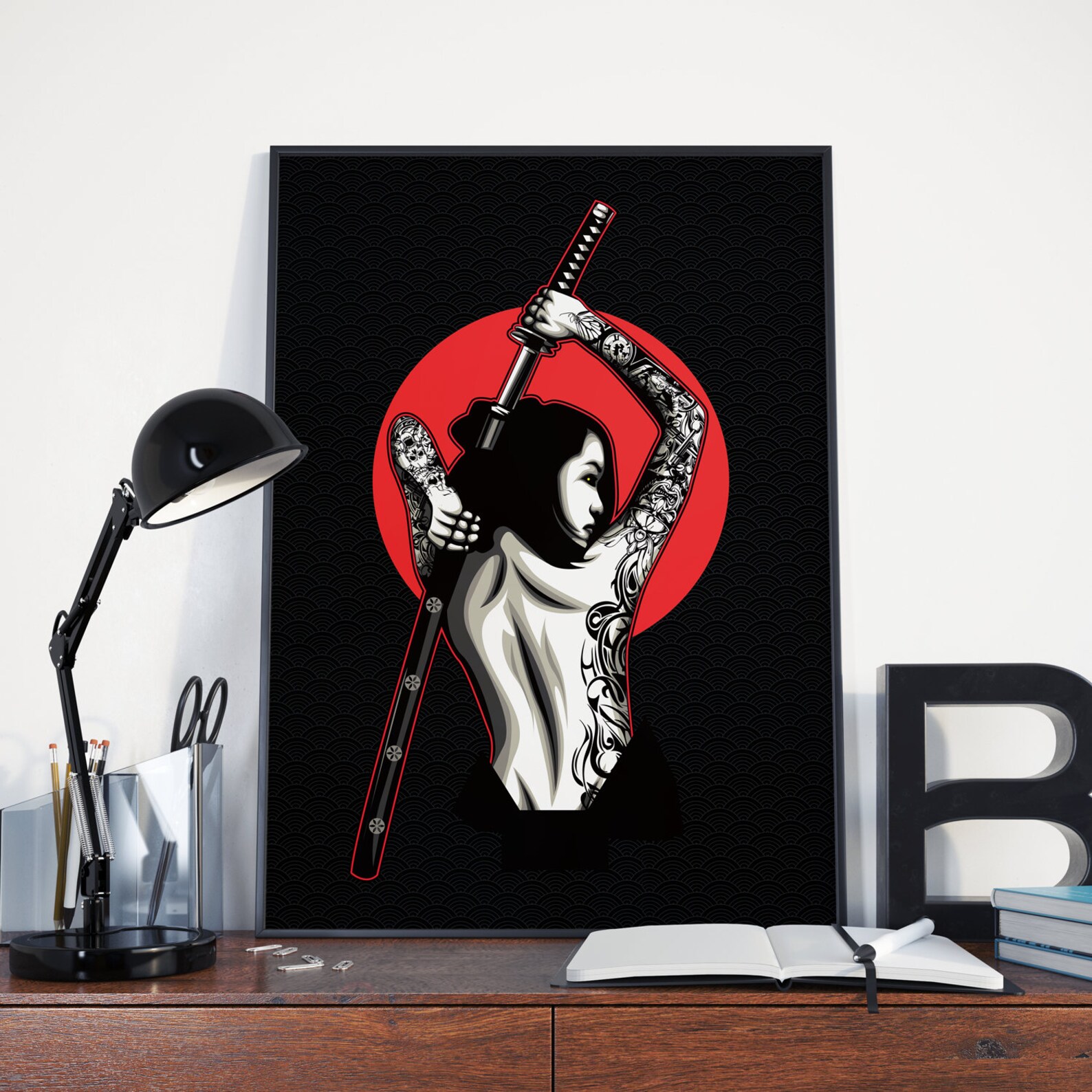 Female Samurai Poster Japanese Print Female Traditional - Etsy