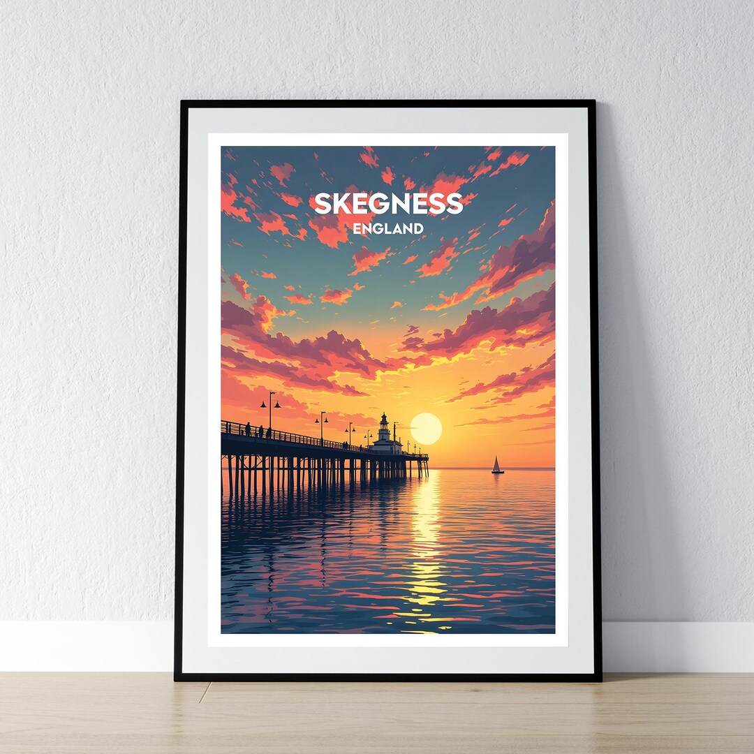 Skegness Poster Skegness Print Skegness Wall Art Gift Travel Poster ...