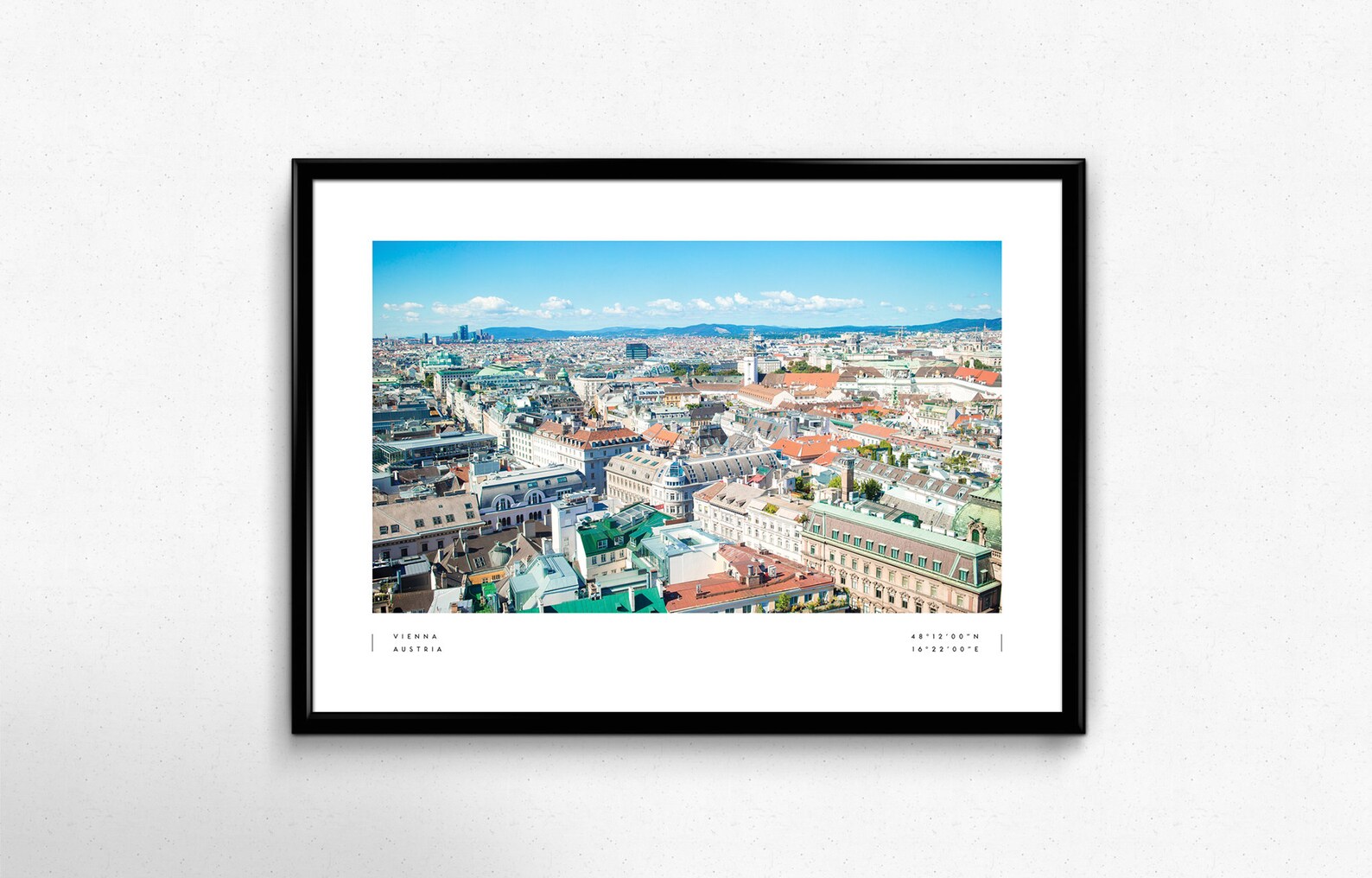 Vienna Print Vienna Poster Vienna Coordinates Vienna Wall - Etsy UK