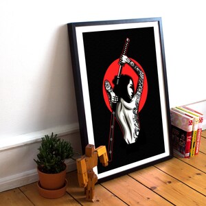 Female Samurai Poster - Japanese Print, Female, Traditional, Chinese ...