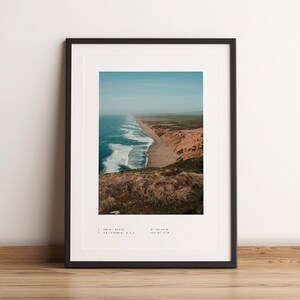 Point Reyes Print, Point Reyes Poster, Point Reyes Coordinates, Point ...