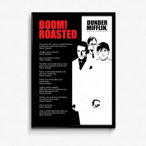 The Office Quote Poster Boom Roasted the Office, the Office TV Show ...