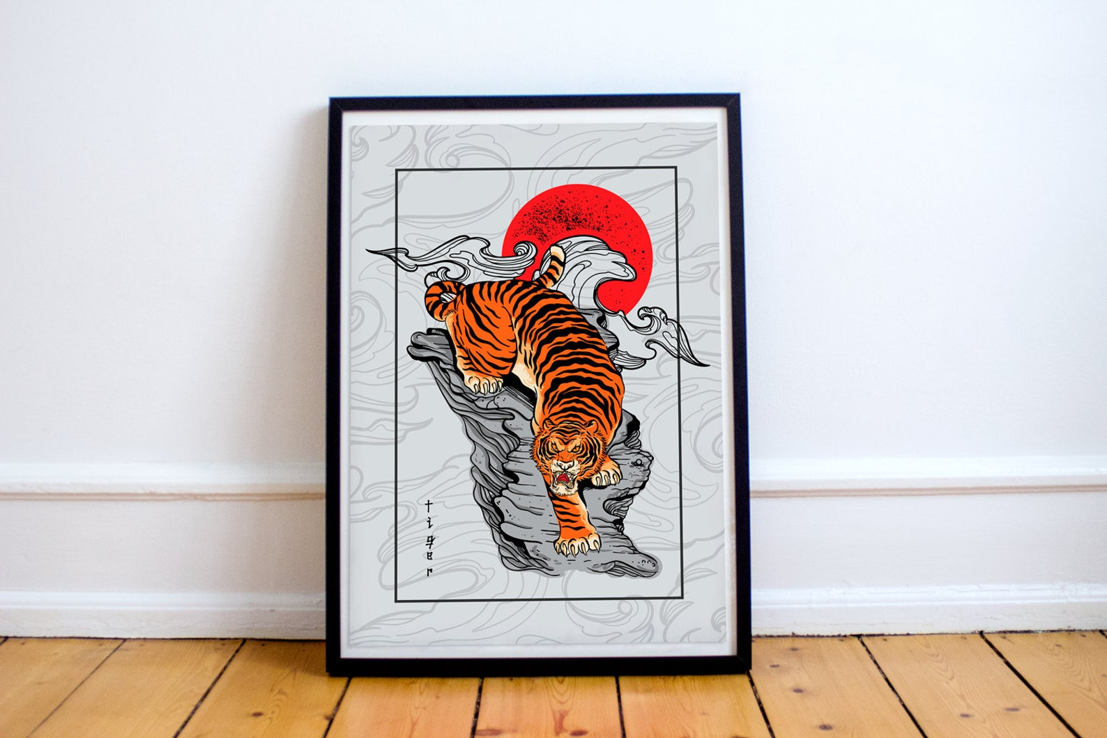 Japanese Tiger Print, Tattoo Print, Traditional Tattoo, Tiger, Japanese ...