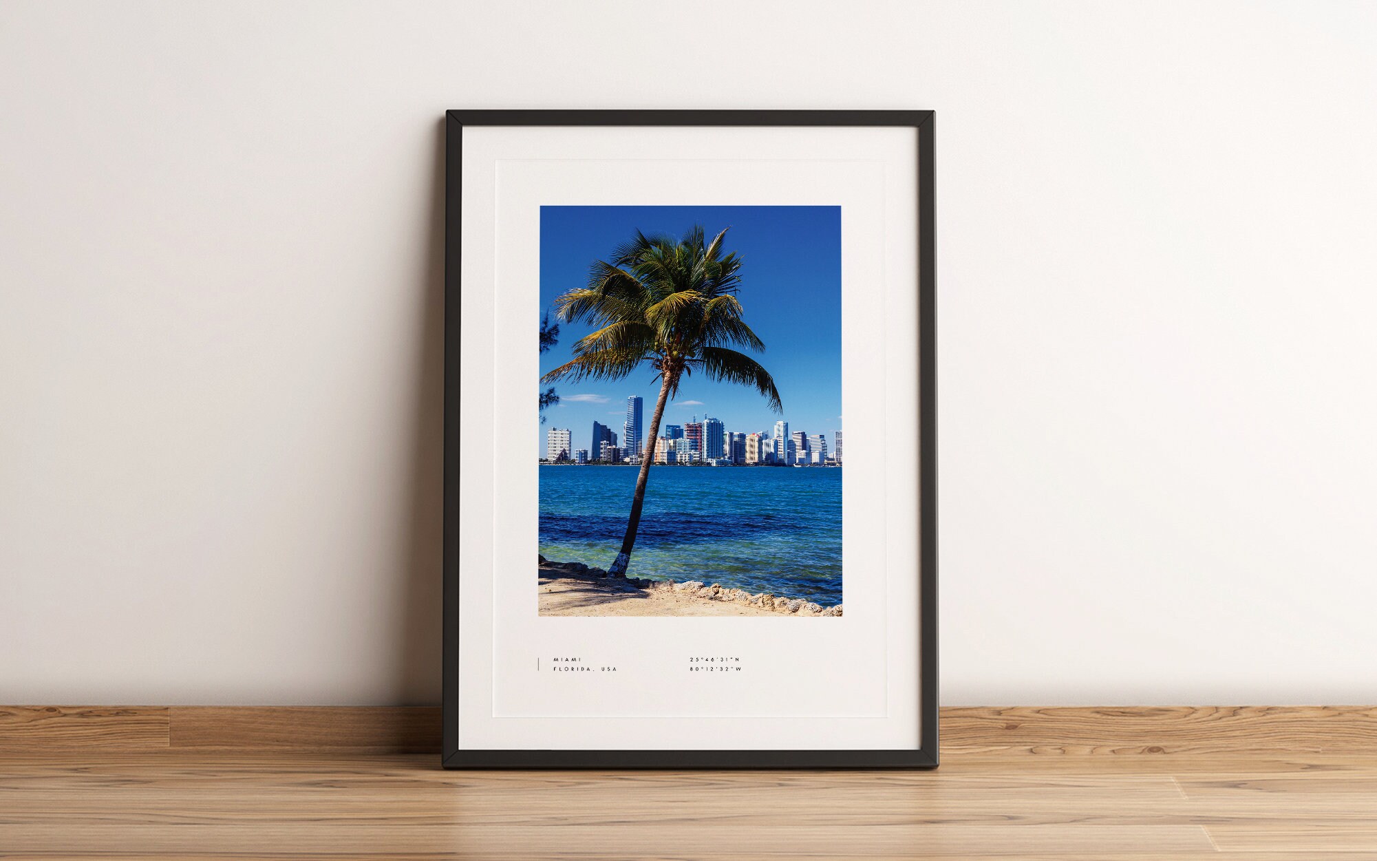 Miami Print, Miami Poster, Miami Coordinates, Miami Wall Art, Miami ...