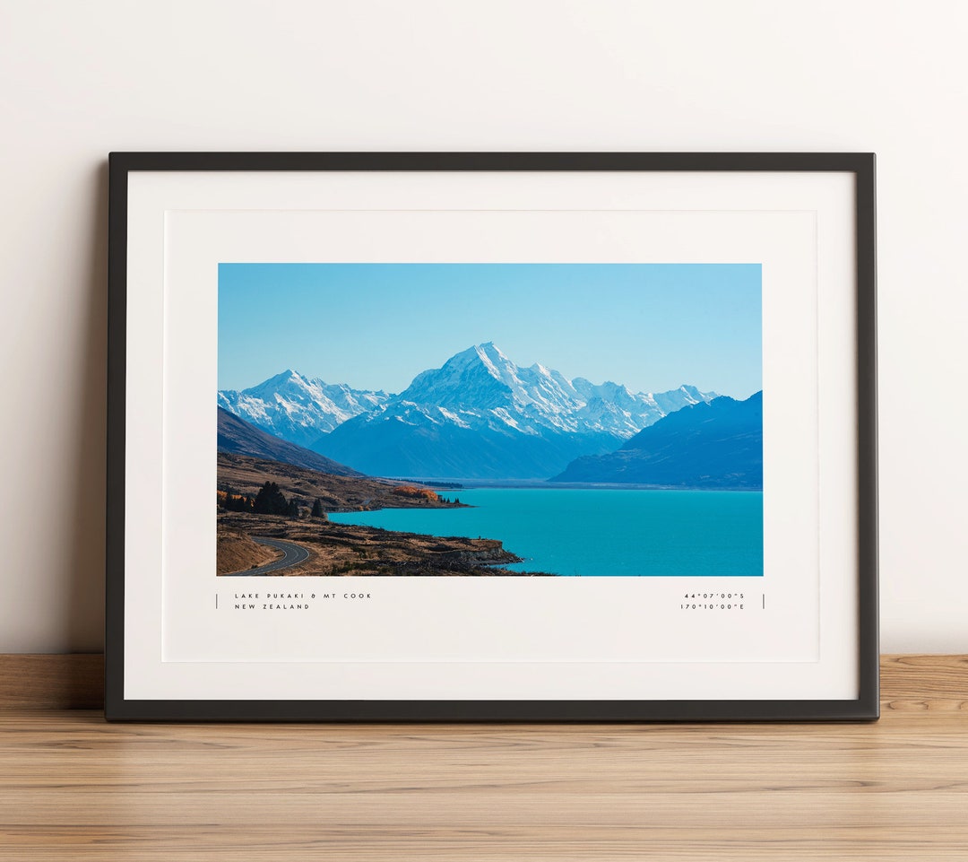 Mount Cook Print, Mount Cook Poster, Mount Cook Coordinates, Mount Cook ...