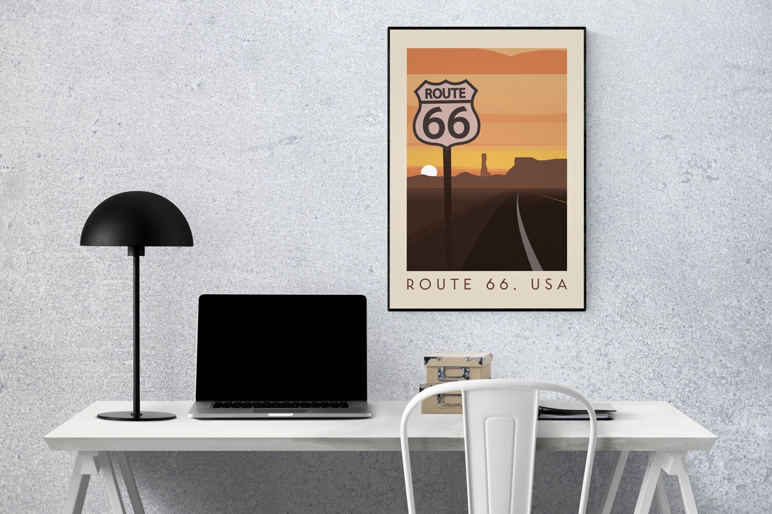 Route 66 Print Route 66 Poster Route 66 Vintage Retro Print | Etsy