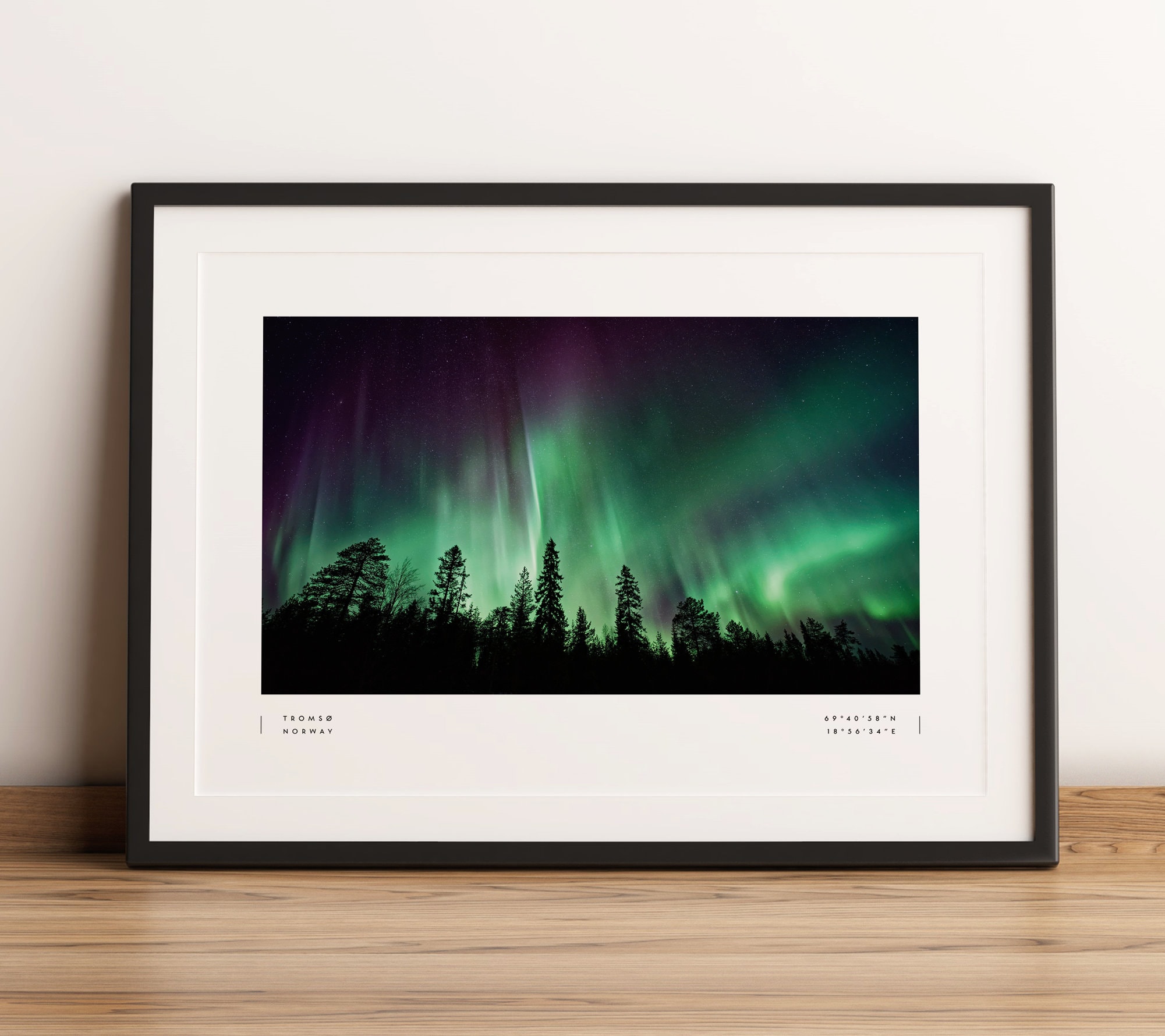 Tromso Northern Lights Poster Aurora Borealis Print | Etsy