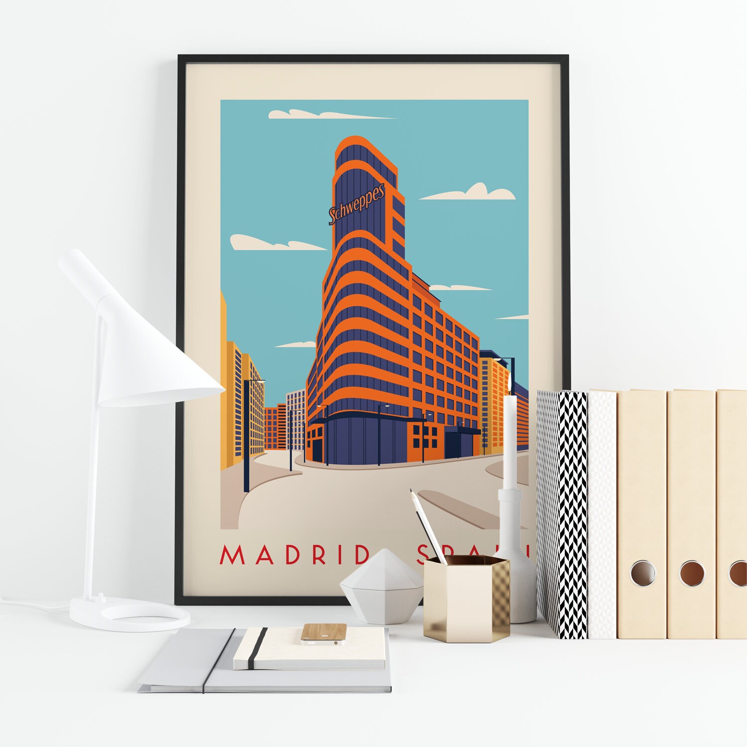 Madrid Print, Madrid Poster, Madrid Vintage Retro Print, Madrid Vintage ...