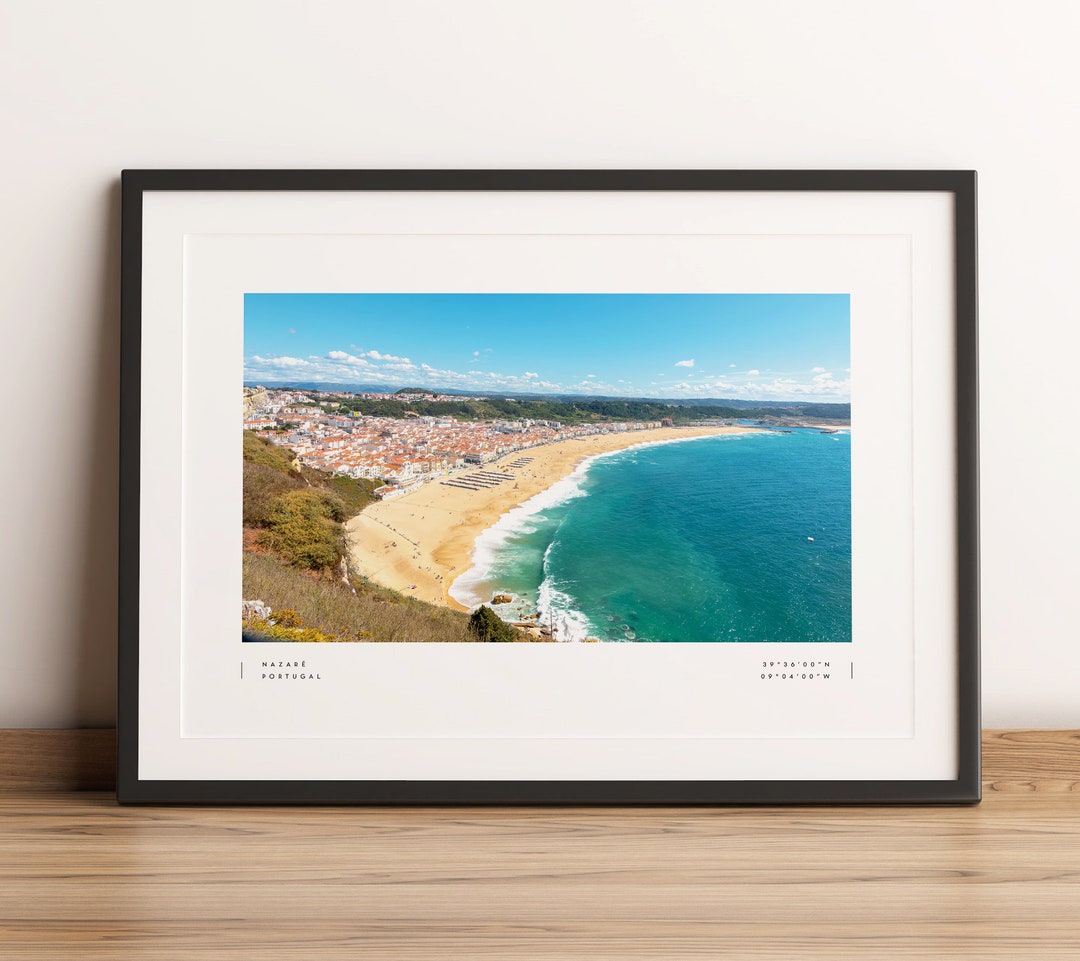 Nazare Print, Nazare Poster, Nazare Wave, Nazare Coordinates, Nazare ...