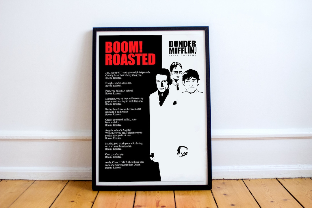 The Office Quote Poster Boom Roasted The Office The Office Tv Show