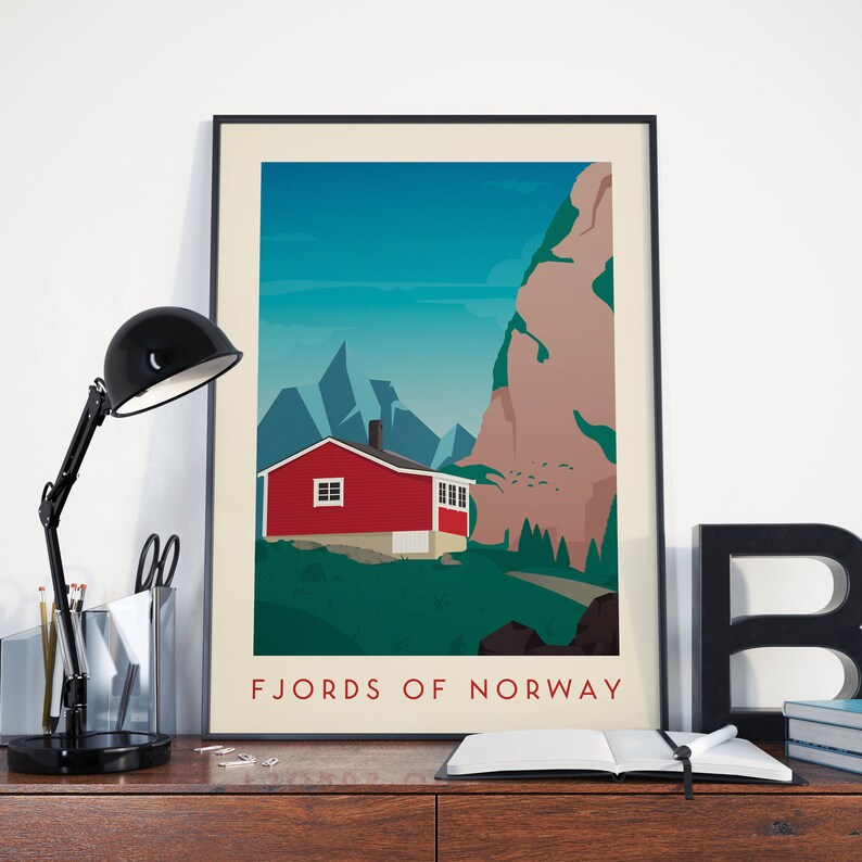 Fjords of Norway Print Fjords of Norway Poster Fjords of | Etsy UK