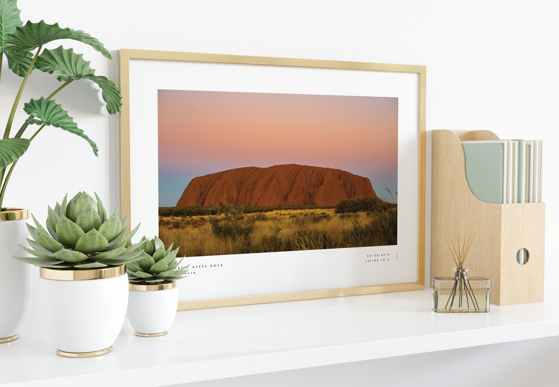 Ayers Rock Print, Ayers Rock Poster, Uluru Coordinates, Ayers Rock Wall ...