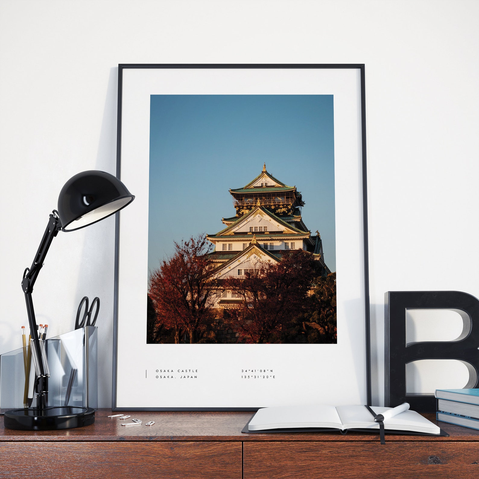 Osaka Print Osaka Poster Osaka Castle Print Osaka - Etsy