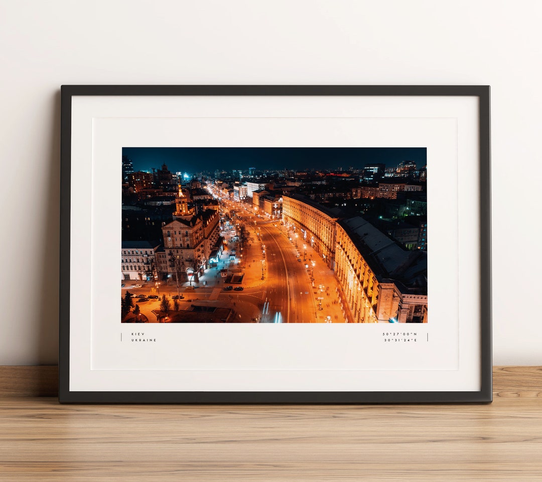 Kiev Print, Kiev Poster, Kyiv Print, Kyiv Poster, Kiev Coordinates ...