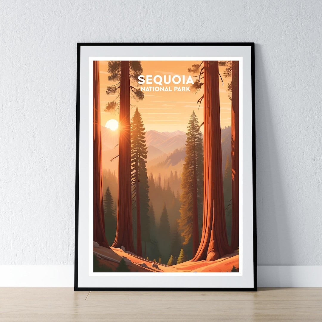 Sequoia National Park Print, Sequoia Poster, National Park Print ...