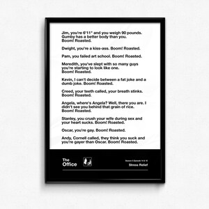 The Office Quote Poster Boom Roasted the Office, the Office TV Show ...