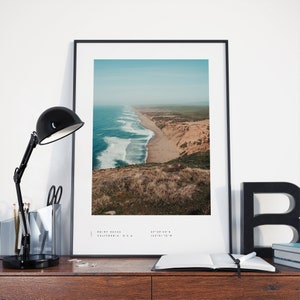 Point Reyes Print, Point Reyes Poster, Point Reyes Coordinates, Point ...