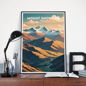 Mount Snowdon Print, Mount Snowdon Poster, Snowdon Wall Art, Snowdonia ...