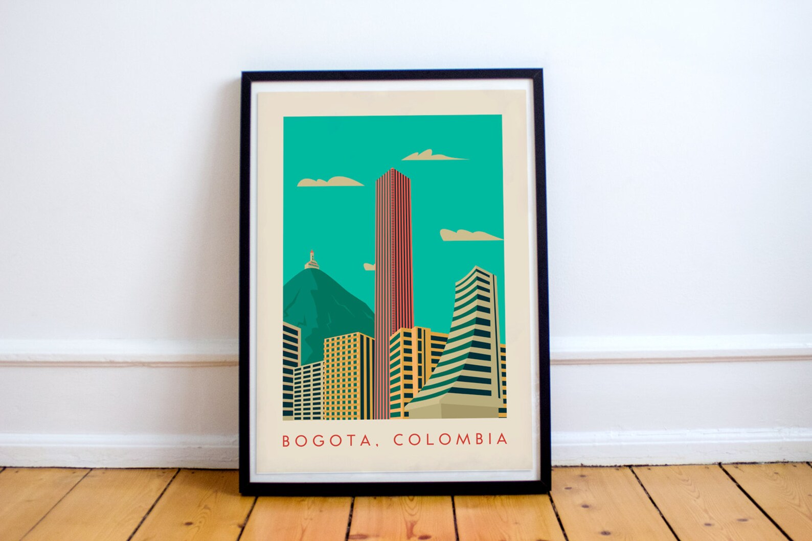 Bogota Poster, Colombia Vintage Travel Print, Wall Art, City, Decor ...