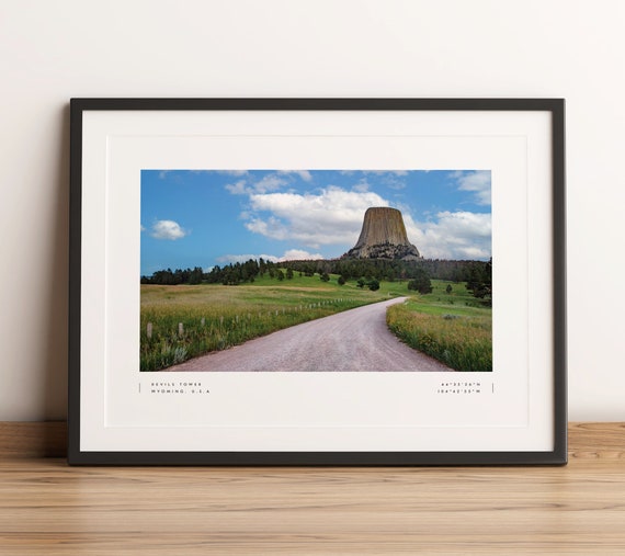 Devils Tower Print Devils Tower Poster Devils Tower - Etsy