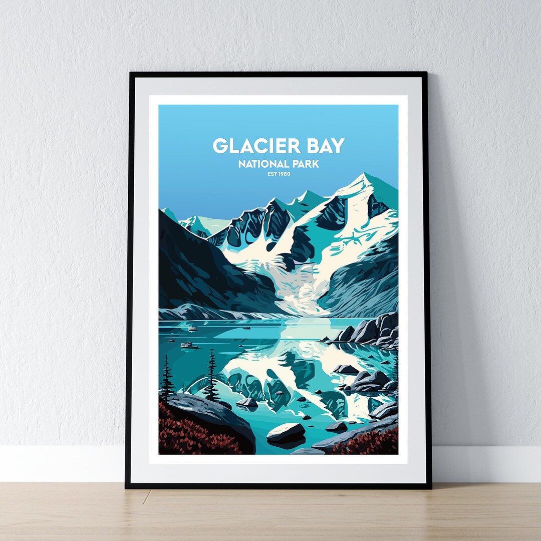 Glacier Bay National Park Poster Glacier Bay National Park Print ...