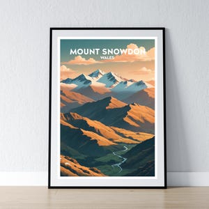 Mount Snowdon Print, Mount Snowdon Poster, Snowdon Wall Art, Snowdonia ...
