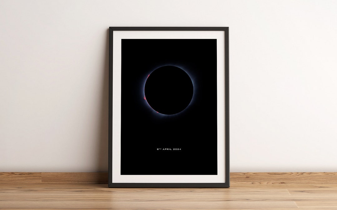 2024 Solar Eclipse Poster, Eclipse Print, Space Poster, Space Print ...