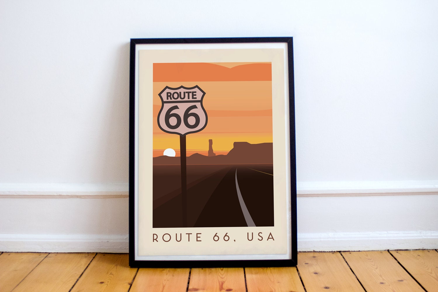 Route 66 Print Route 66 Poster Route 66 Vintage Retro Print | Etsy