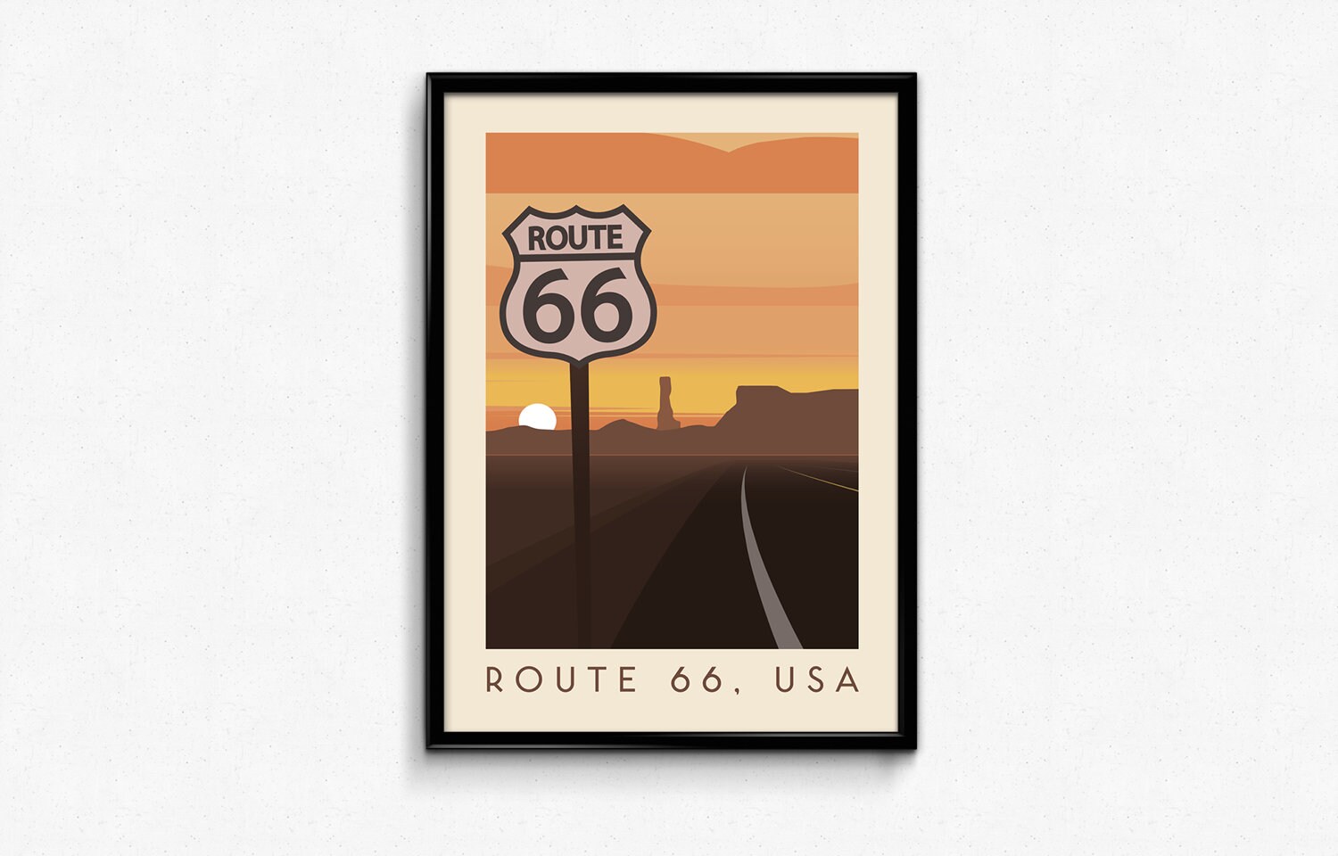 Route 66 Print Route 66 Poster Route 66 Vintage Retro Print | Etsy