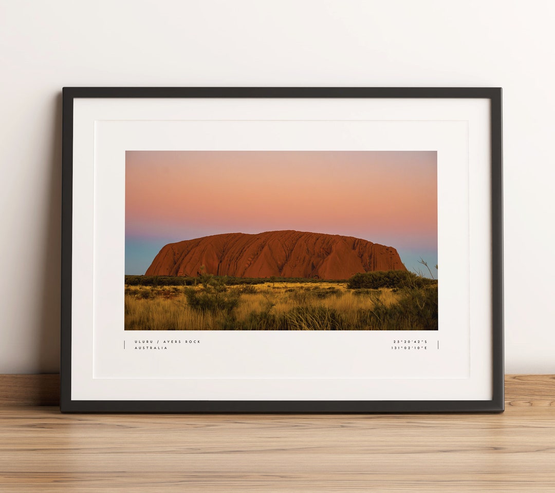 Ayers Rock Print, Ayers Rock Poster, Uluru Coordinates, Ayers Rock Wall ...