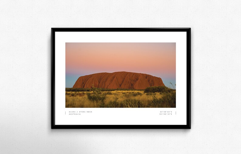 Ayers Rock Print Ayers Rock Poster Uluru Coordinates Ayers - Etsy