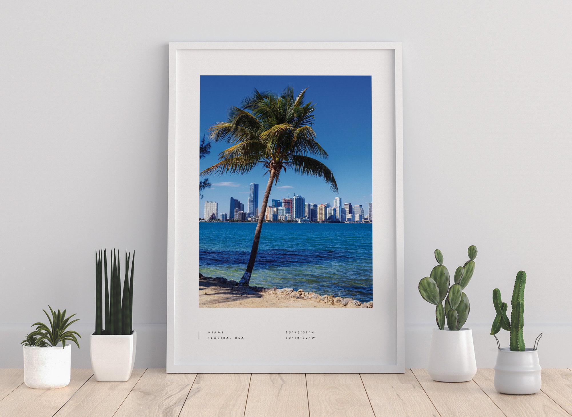 Miami Print, Miami Poster, Miami Coordinates, Miami Wall Art, Miami ...