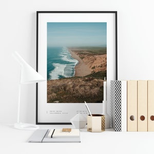 Point Reyes Print, Point Reyes Poster, Point Reyes Coordinates, Point ...