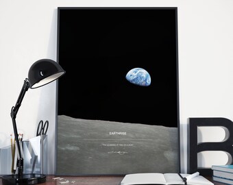 Earthrise Apollo 8 Print Poster - Etsy