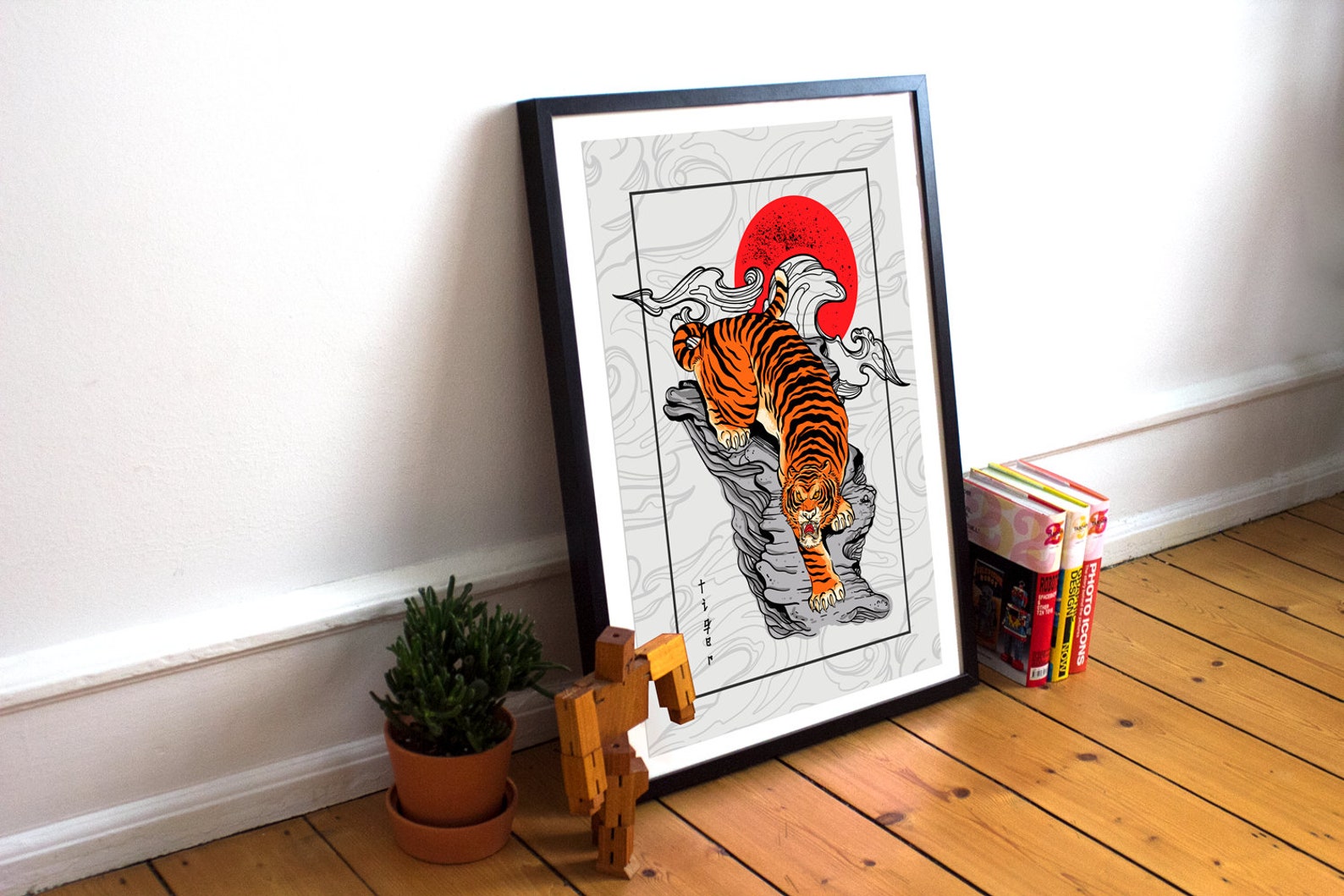 Japanese Tiger Print, Tattoo Print, Traditional Tattoo, Tiger, Japanese ...