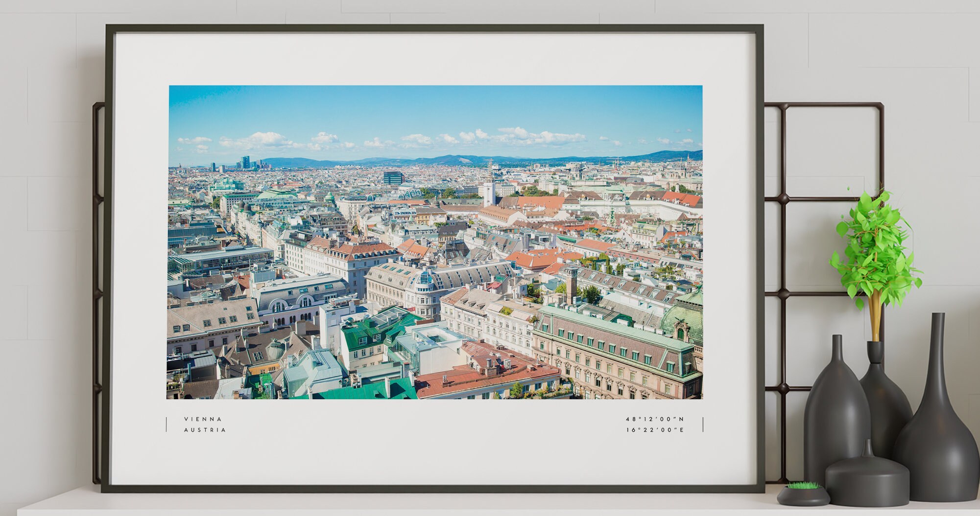Vienna Print Vienna Poster Vienna Coordinates Vienna Wall - Etsy UK