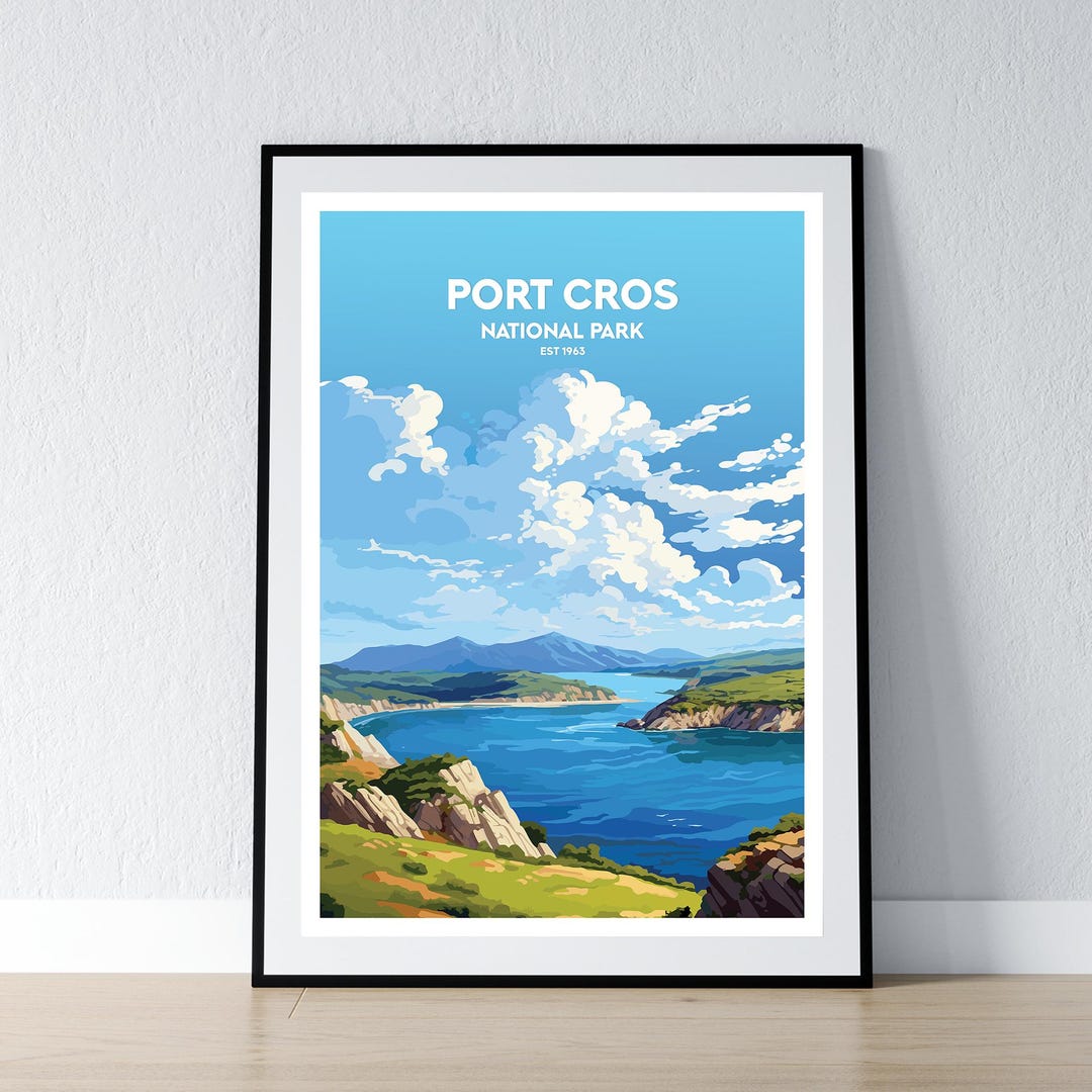 Port Cros National Park Poster Port Cros National Park Print Minimalist ...