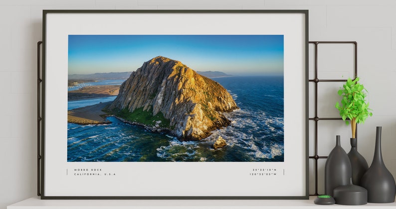 Morro Rock Print Morro Rock Poster Morro Rock Coordinates - Etsy