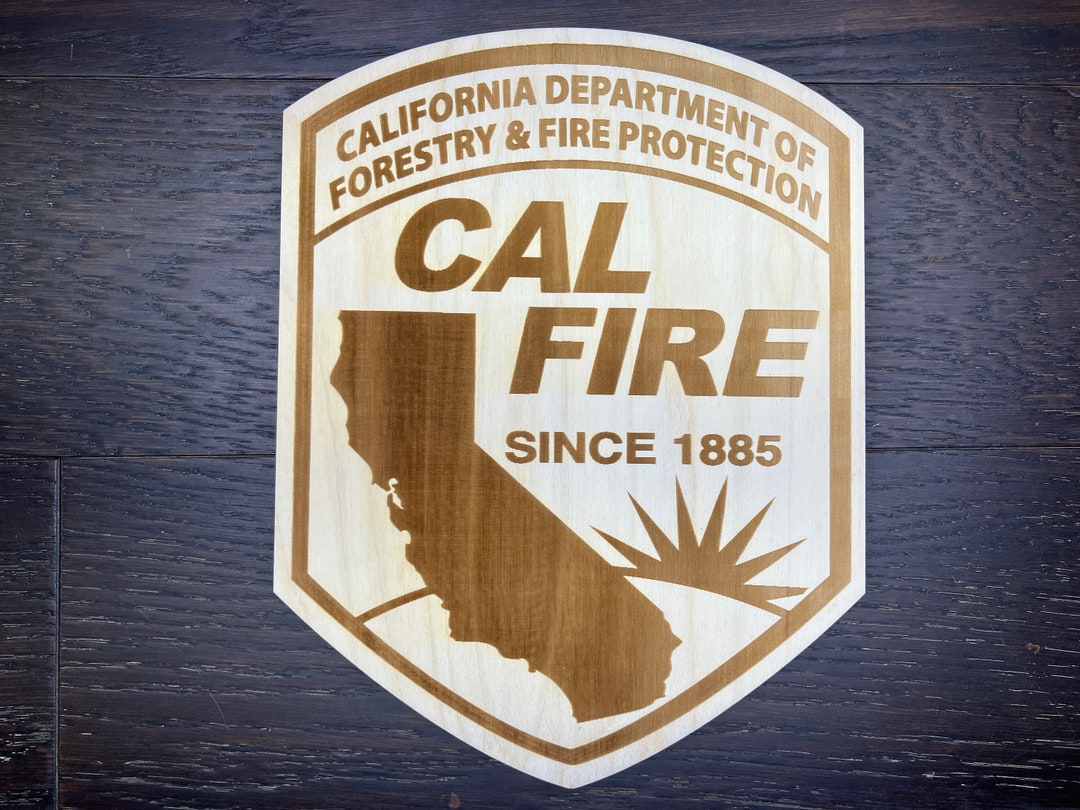 California Fire Patch / 1/4'' Birch Plywood / Laser Engraved / 10 ...