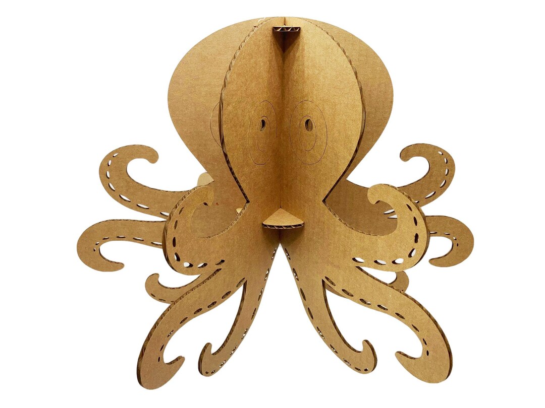 Cardboard Octopus 20'' Wide / 6 Braches - Etsy
