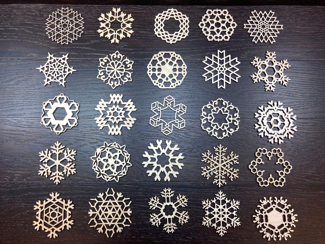 Snowflakes Laser Cut / 5 Pcs per Set / 4'' Diameter - Etsy